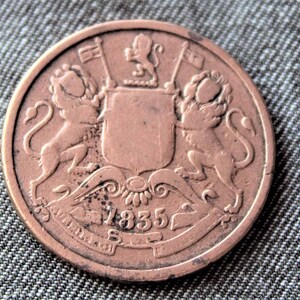 1835 Half Anna Copper Coin-east India Company-free Shipping - Etsy