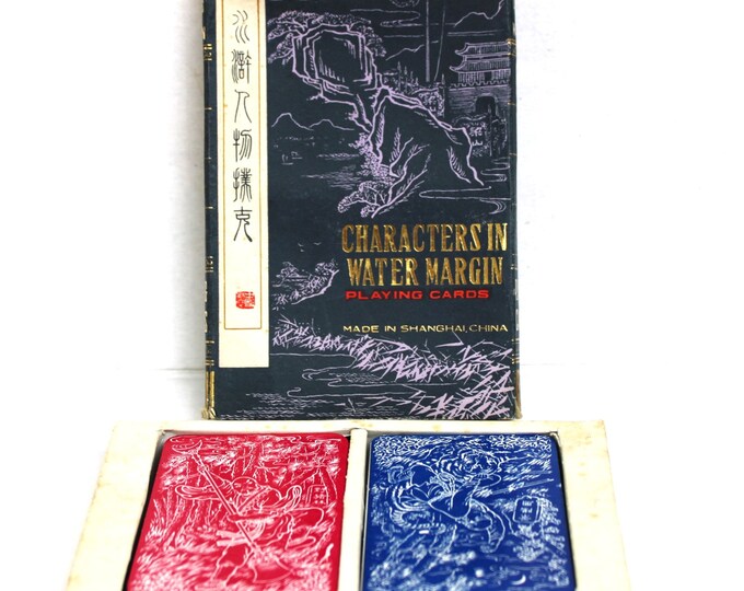 Vintage Chinese Playing Cards - Double Deck in Box - Etsy