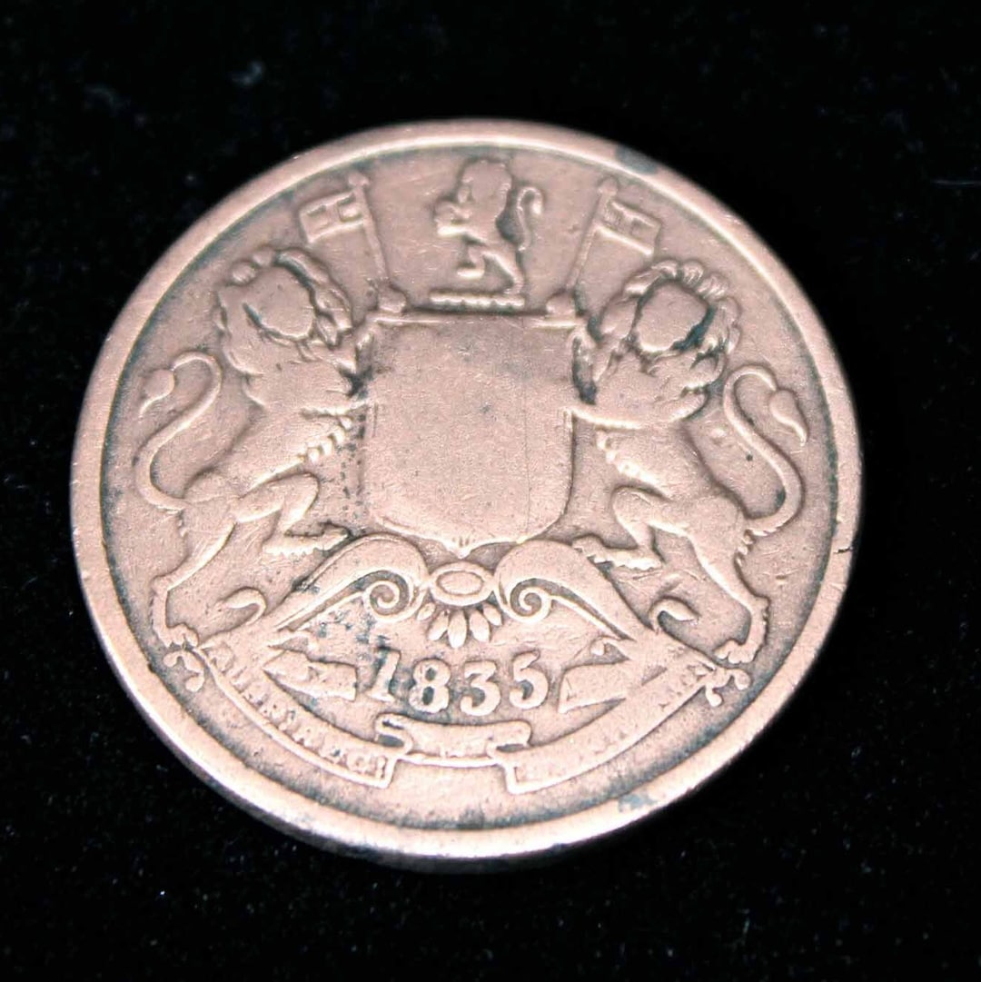 1835 Half Anna Copper Coin-east India Company - Etsy