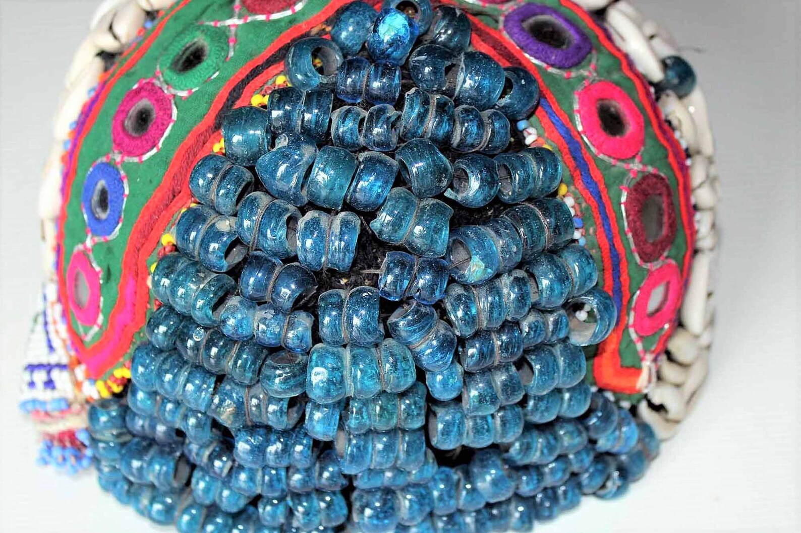 Vintage Tribal Kuchi Cap/hat With Shell, Bead Work, Hand Embroidery ...