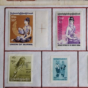 Vintage Burma(myanmar)postage Stamp and Coin Collection - Etsy
