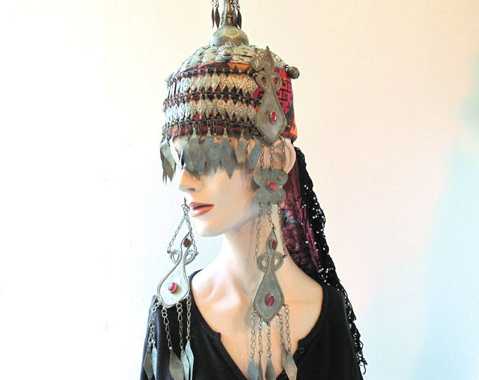 Vintagetribal Central Asian Headdress Cap Hat From - Etsy