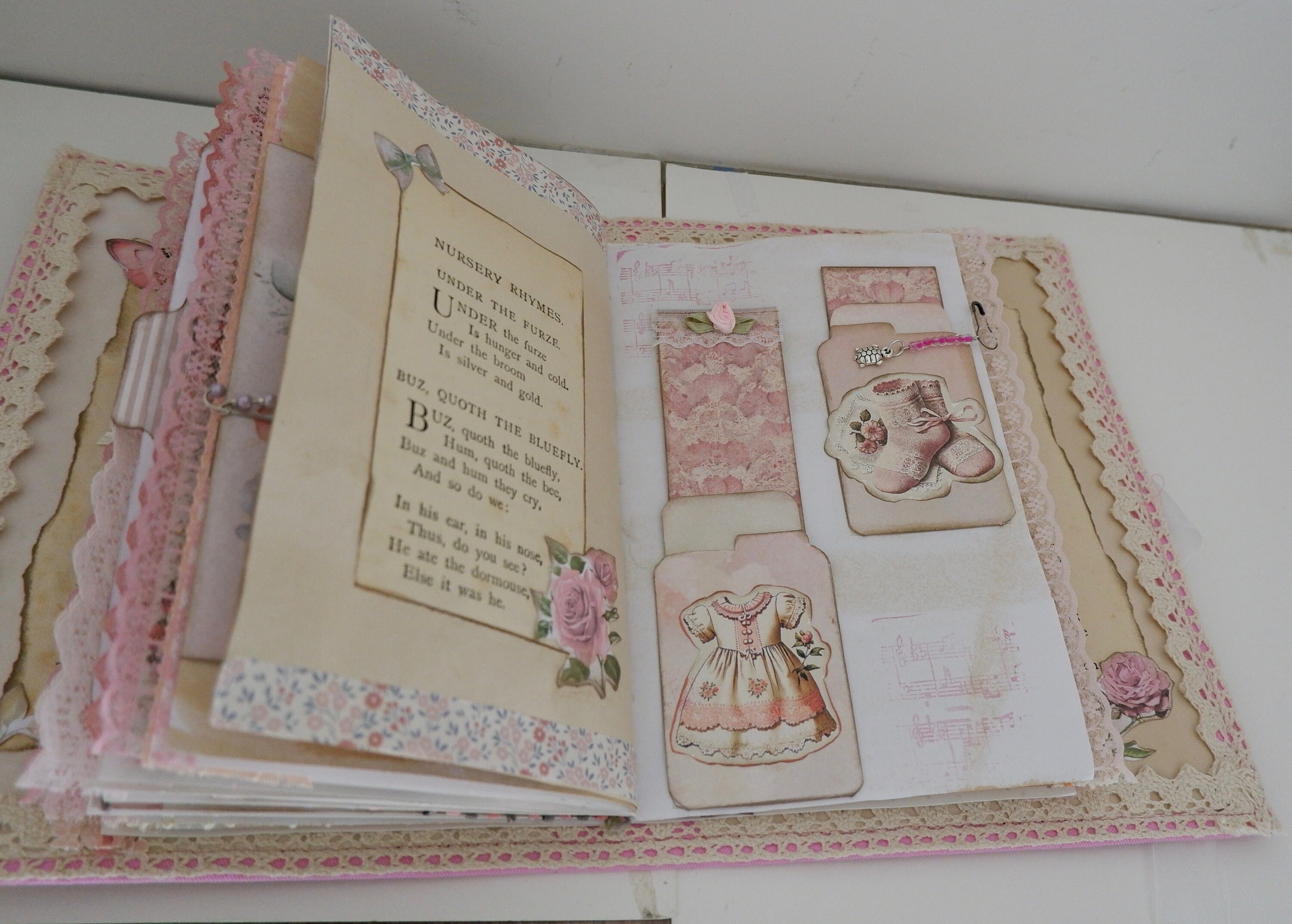 NURSERY RHYMES, Baby Girl Album, Memory Book, Journal, One of a Kind - Etsy