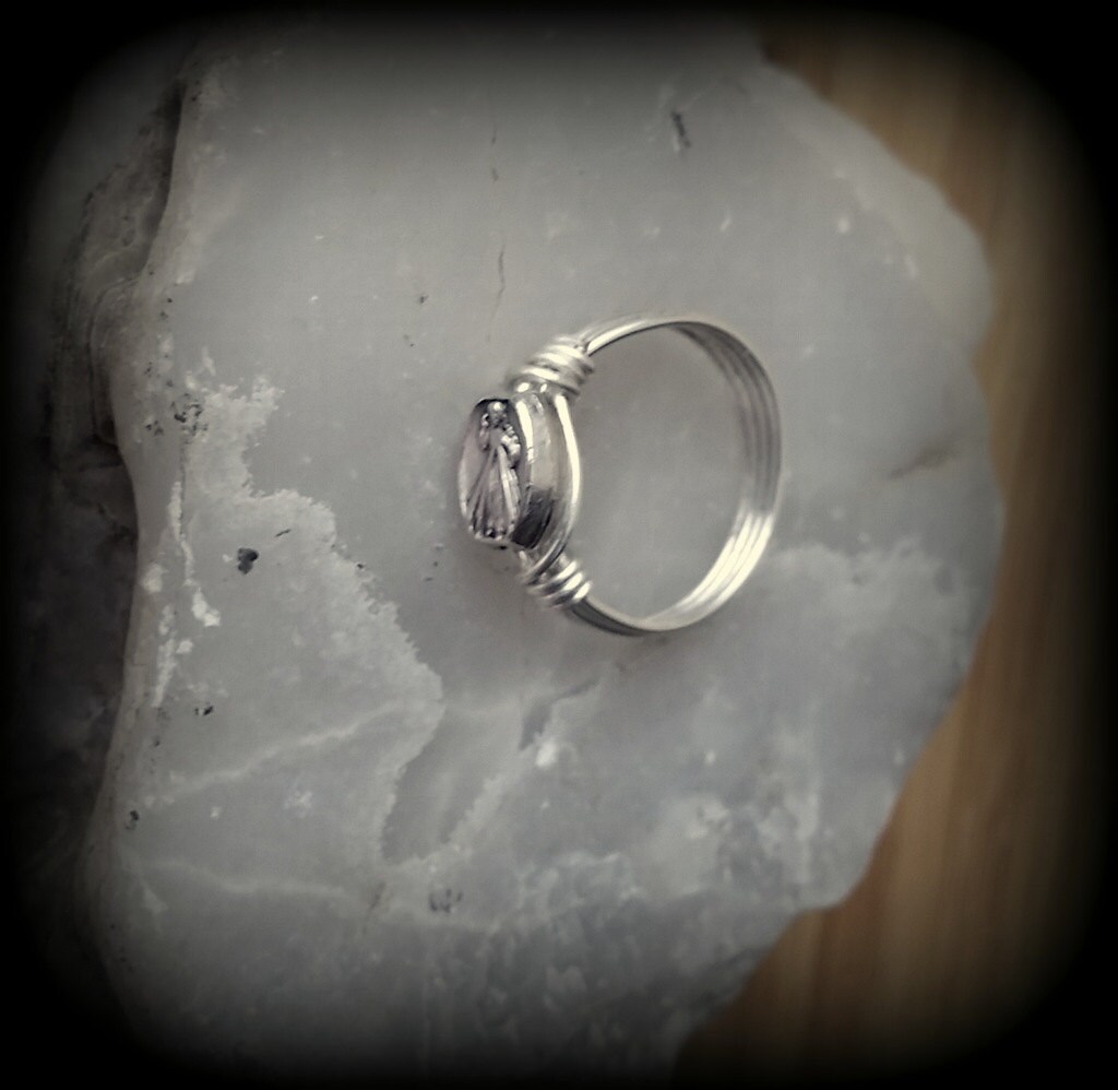 Wire Wrapped Jesus Ring Divine Mercy | Etsy