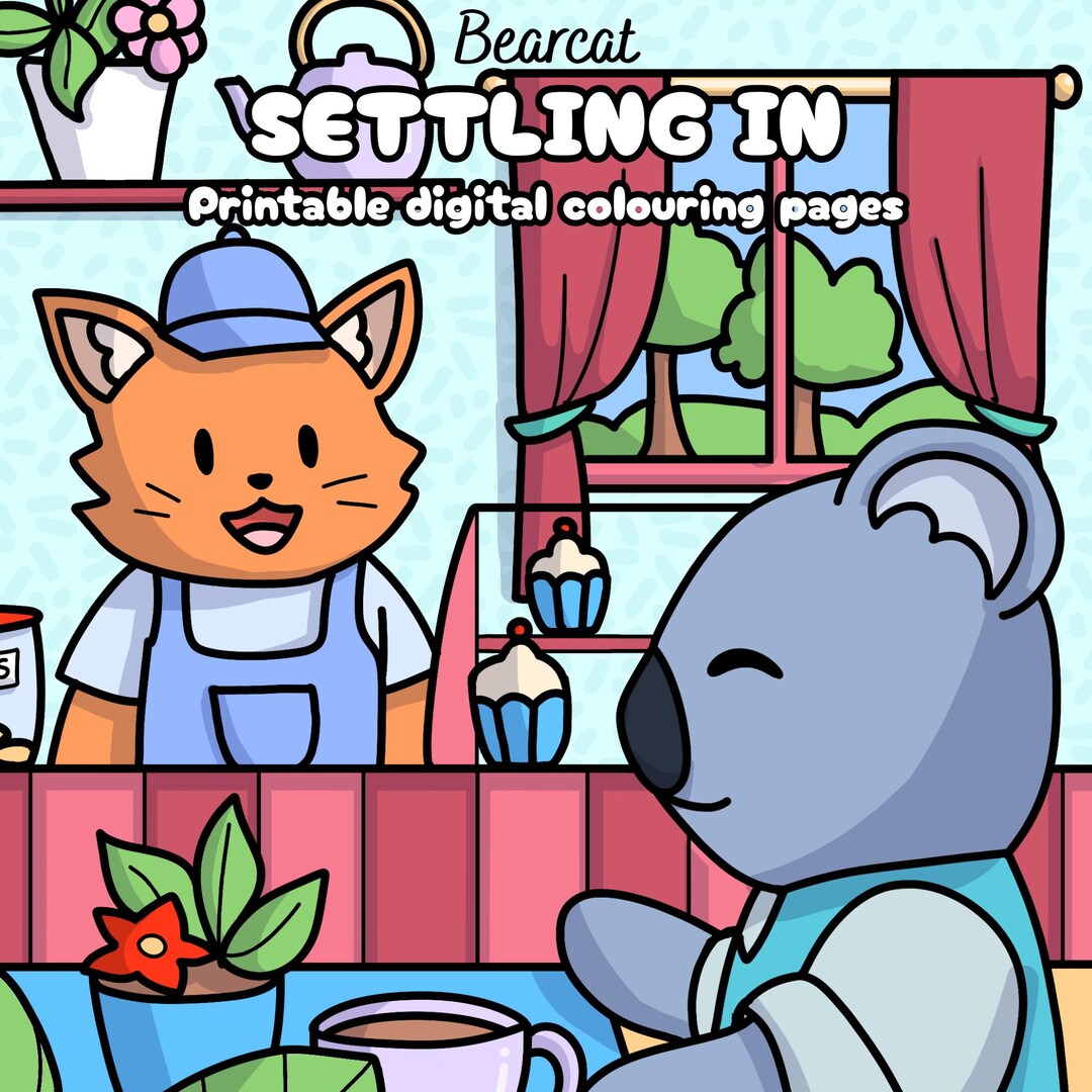 Making Friends Bearcat Story Coloring Book PDF + Transparent Pngs ...
