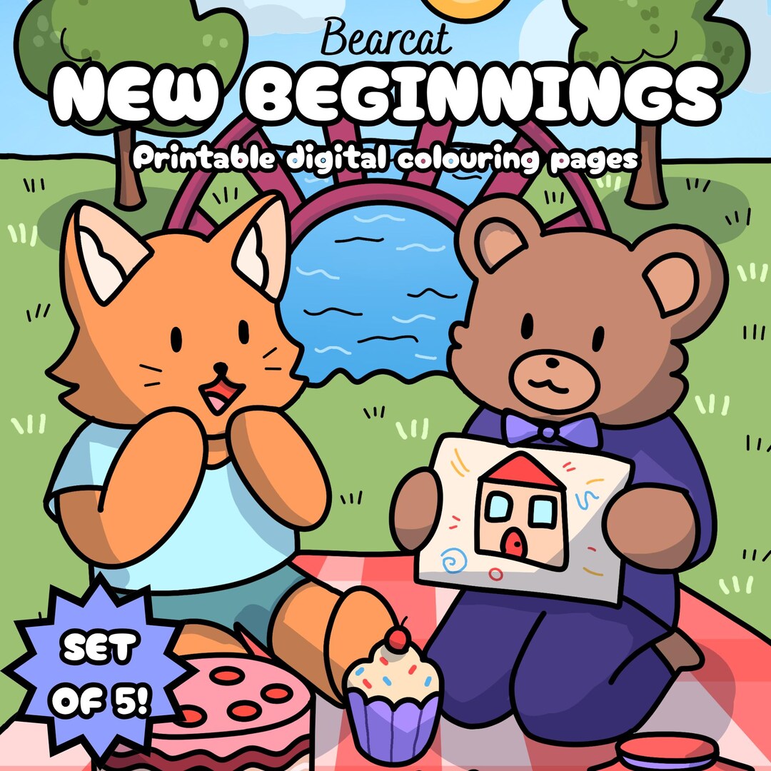 Bearcat Digital Colouring Pages New Beginnings | 5 Pages PDF Download ...