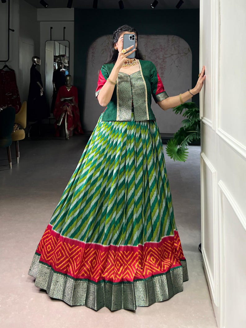 Indian Traditional Wedding/party Wear Readymade 2p Kurta Skirt Lehenga ...