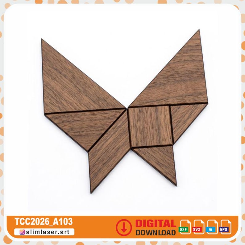 Tangram Puzzle Laser Cut Files, Educational Learning Toy, Geometric ...