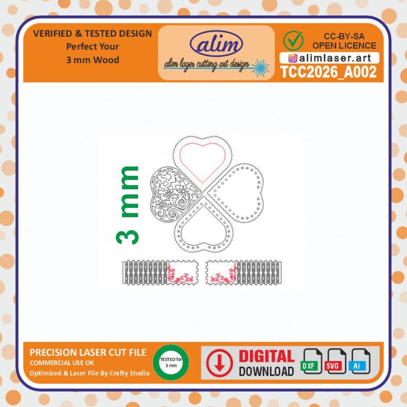 3D Heart Box Laser Cut File Flexi Hinge Design SVG DXF - Etsy