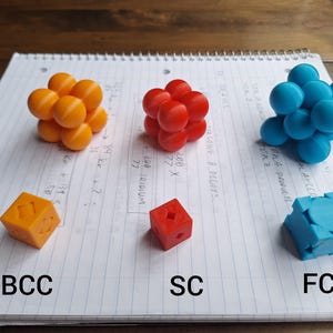 SC, FCC, BCC Unit Cell Model Set | Chemistry Model | Crystallography ...