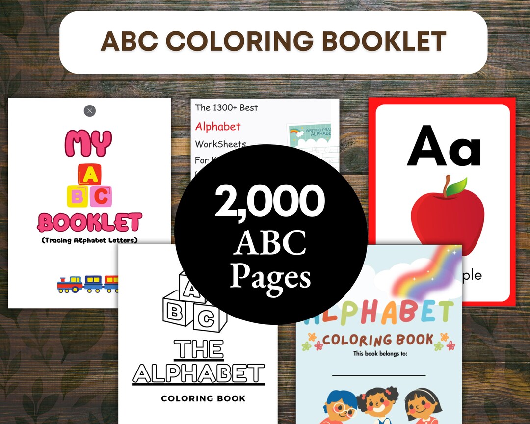 ABC Coloring & Activity Pages Bundle | 2000 Printable Worksheets ...