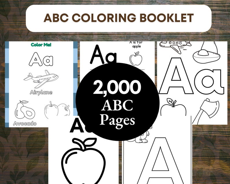 ABC Coloring & Activity Pages Bundle | 2000 Printable Worksheets ...