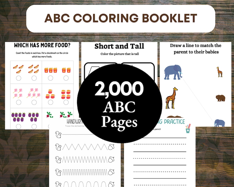 ABC Coloring & Activity Pages Bundle | 2000 Printable Worksheets ...