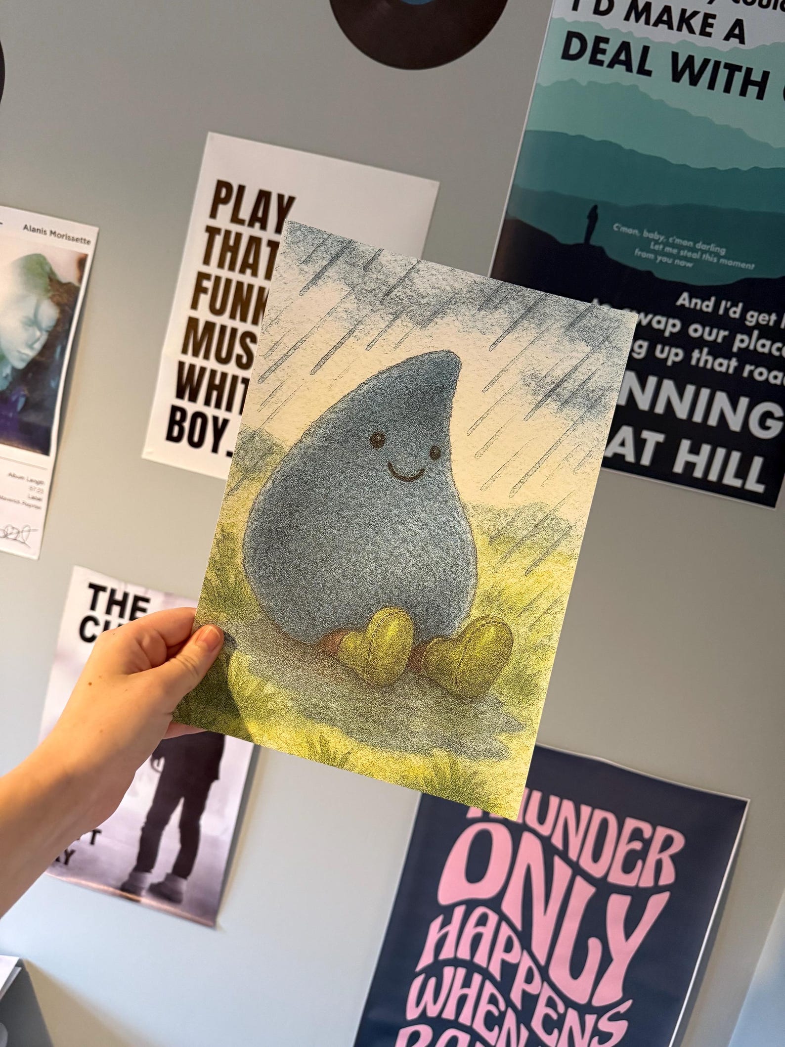 Jellycat Inspired Poster - Rain - A5 or A4 Available - Etsy
