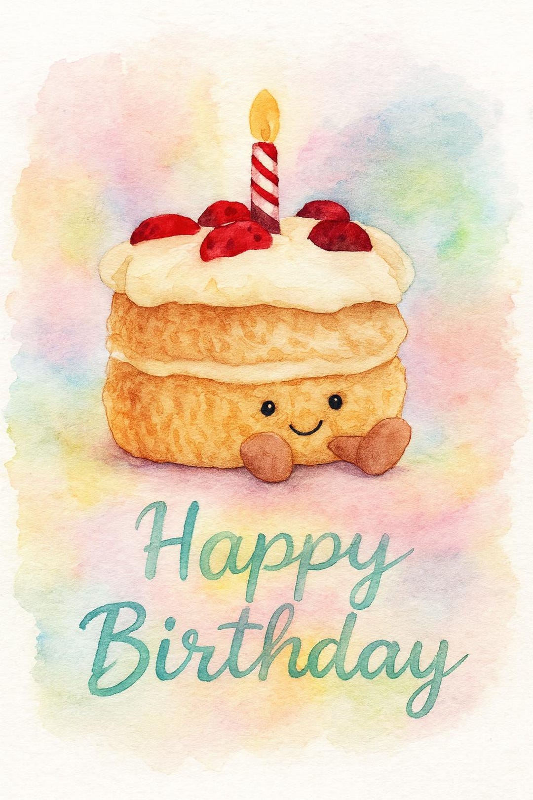 Jellycat Inspired A4 Poster - Happy Birthday Cake - Etsy