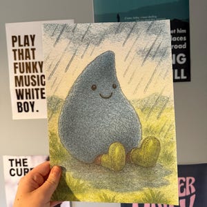 Jellycat Inspired Poster - Rain - A5 or A4 Available - Etsy