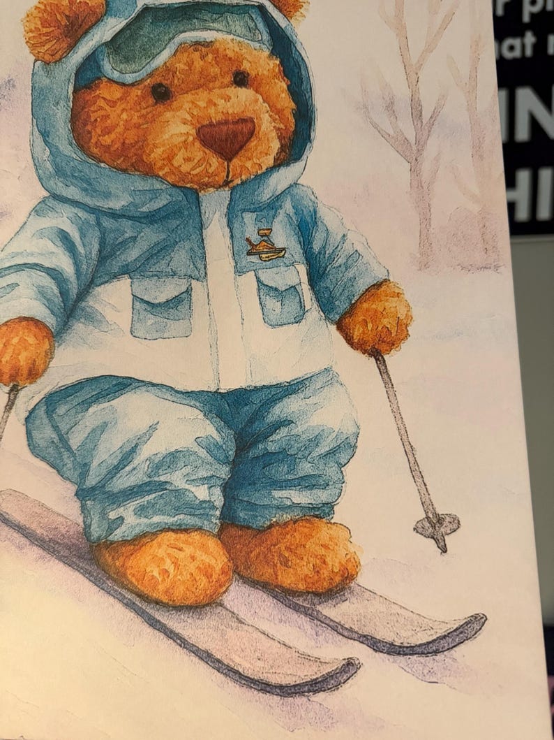 Jellycat Inspired A4 Poster - Snow Bear - Etsy