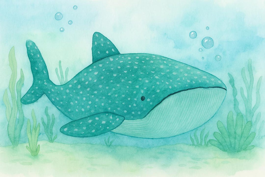 Jellycat Inspired A4 Poster - Whale - Etsy