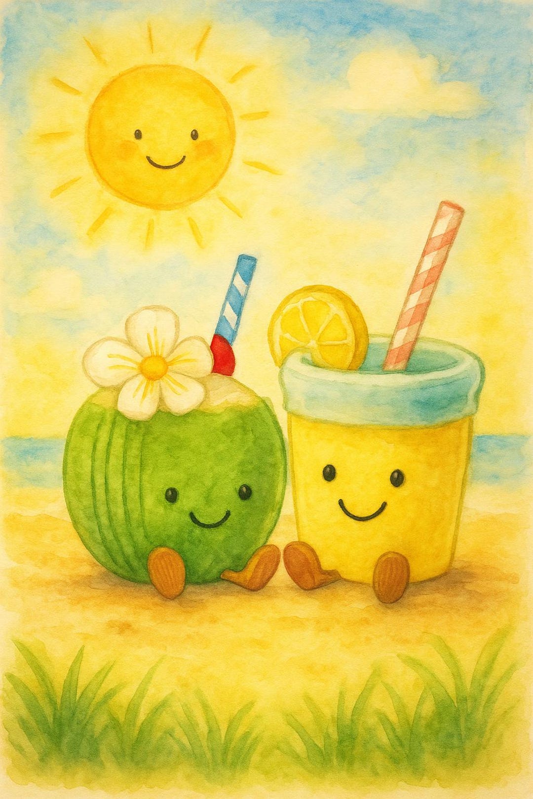 Jellycat Inspired A4 Poster - Summer Drinks - Etsy