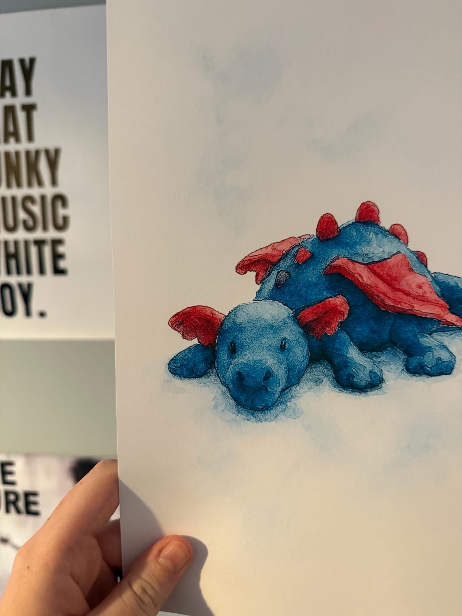 Jellycat Inspired Poster - Dexter Dragon - A5 or A4 Available - Etsy UK