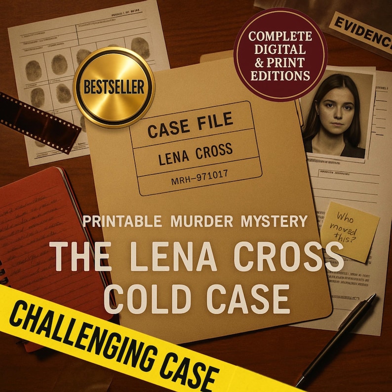 Printable Cold Case Murder Mystery Game – 1997 Detective Kit (digital ...