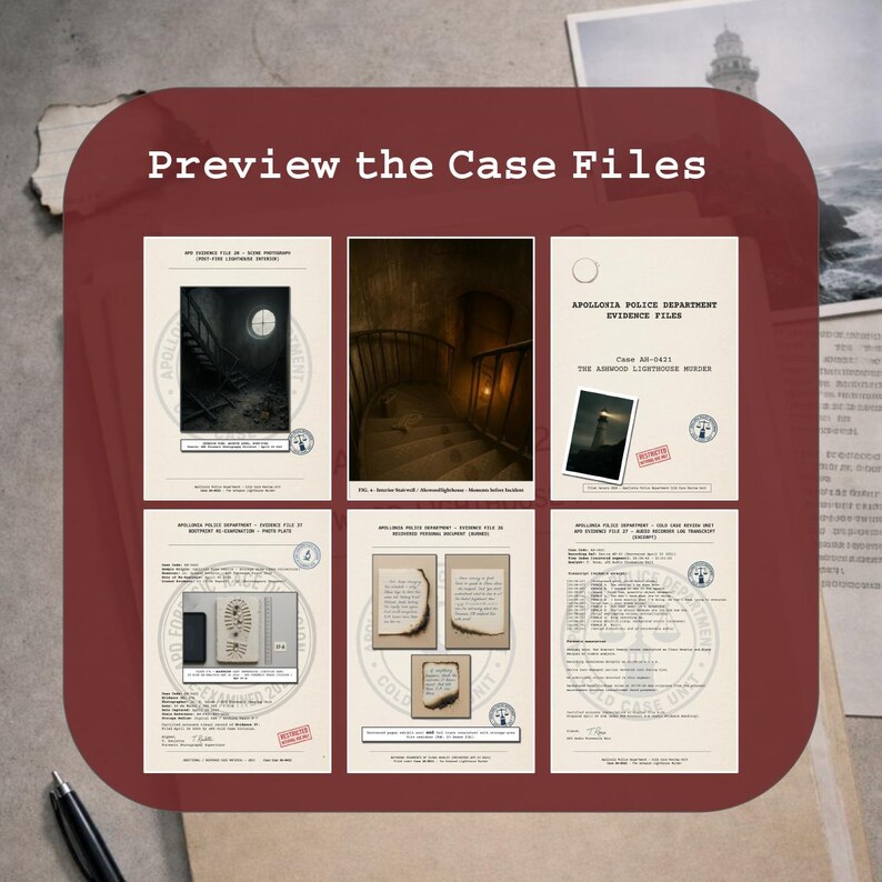 Printable Cold Case Murder Mystery – the Ashwood Lighthouse - True ...
