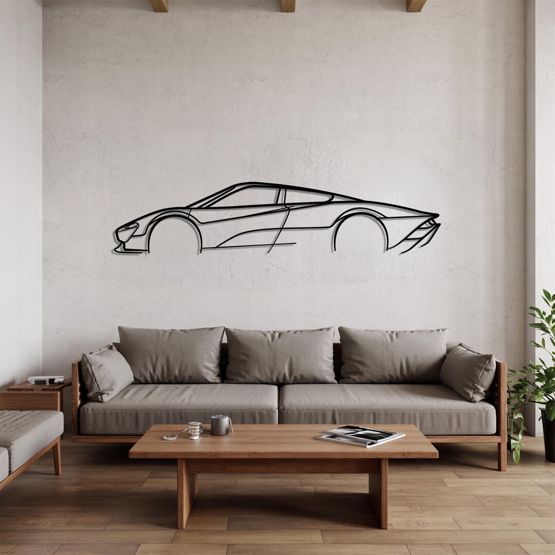 Mclaren Speedtail Metal Car Silhouette for Car Drivers, Automobile Wall ...