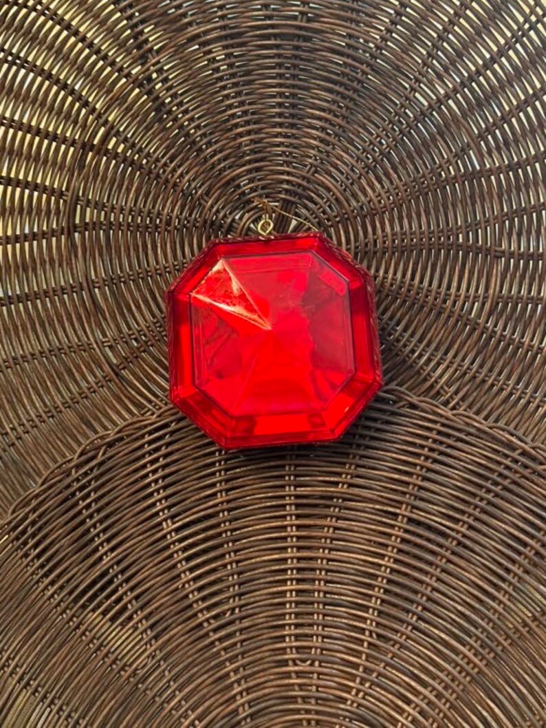 4 Ruby Acrylic Gems 4 Ruby Acrylic Ornament Home - Etsy