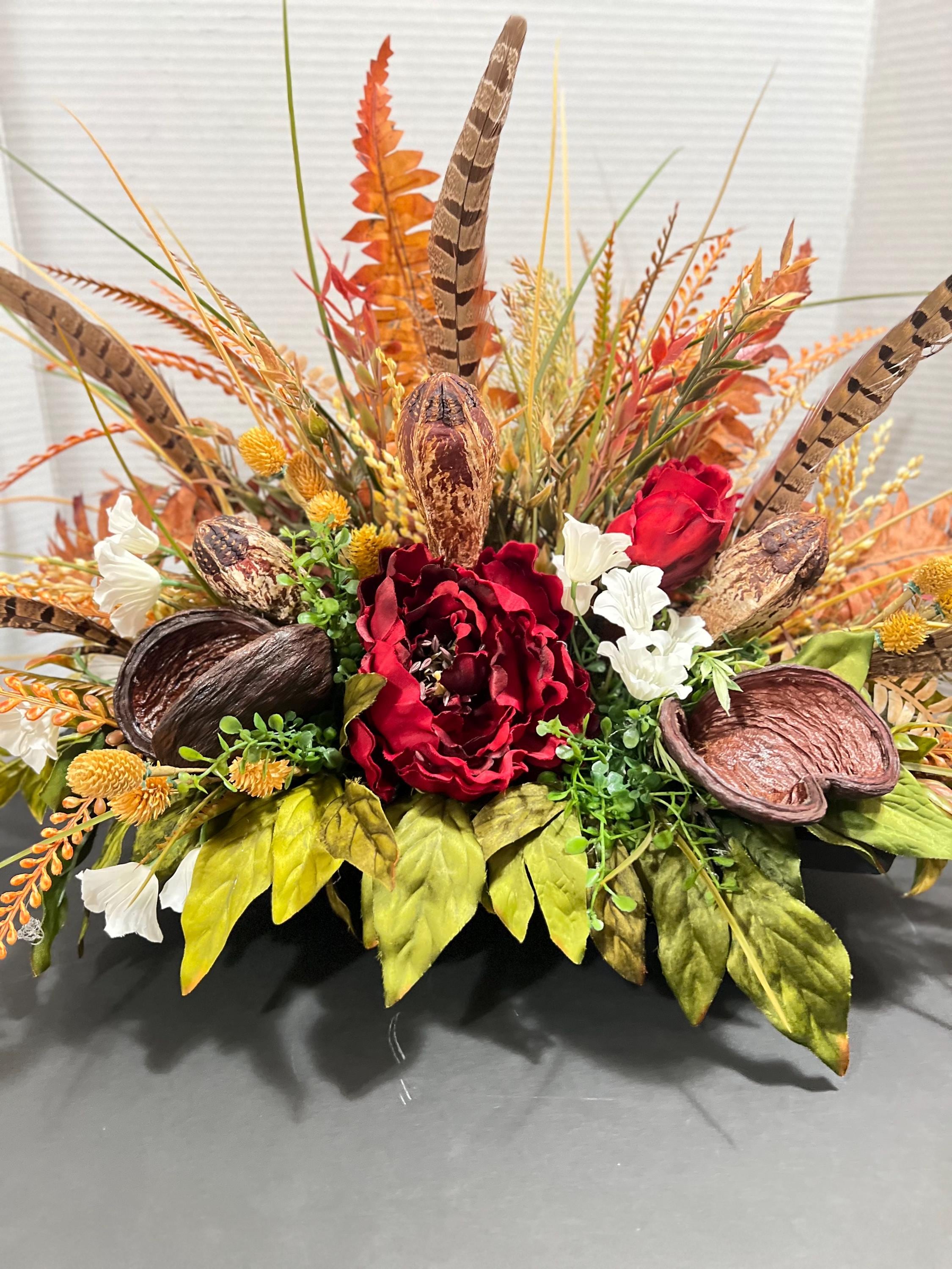 Tuscan Floral Arrangement, Year-round Floral Decor, Centerpiece for ...