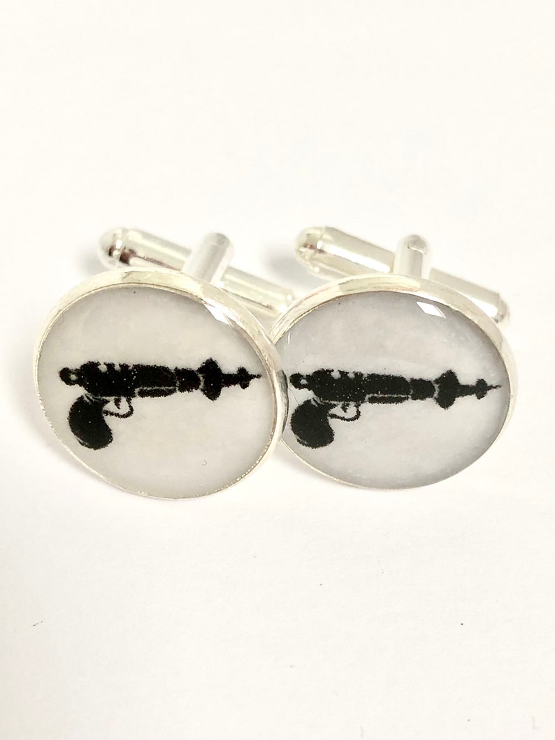 Ray Gun Cufflinks, Retro Science Cufflinks, Sci Fi Cufflinks, Silver ...