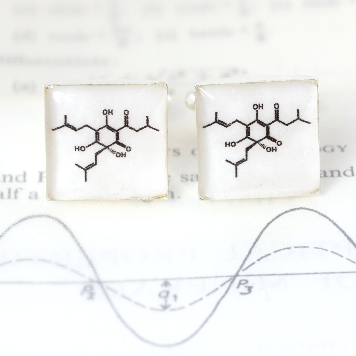 Molecular Structure Cufflinks, Beer Cufflinks, Real Ale Cufflinks, Beer ...