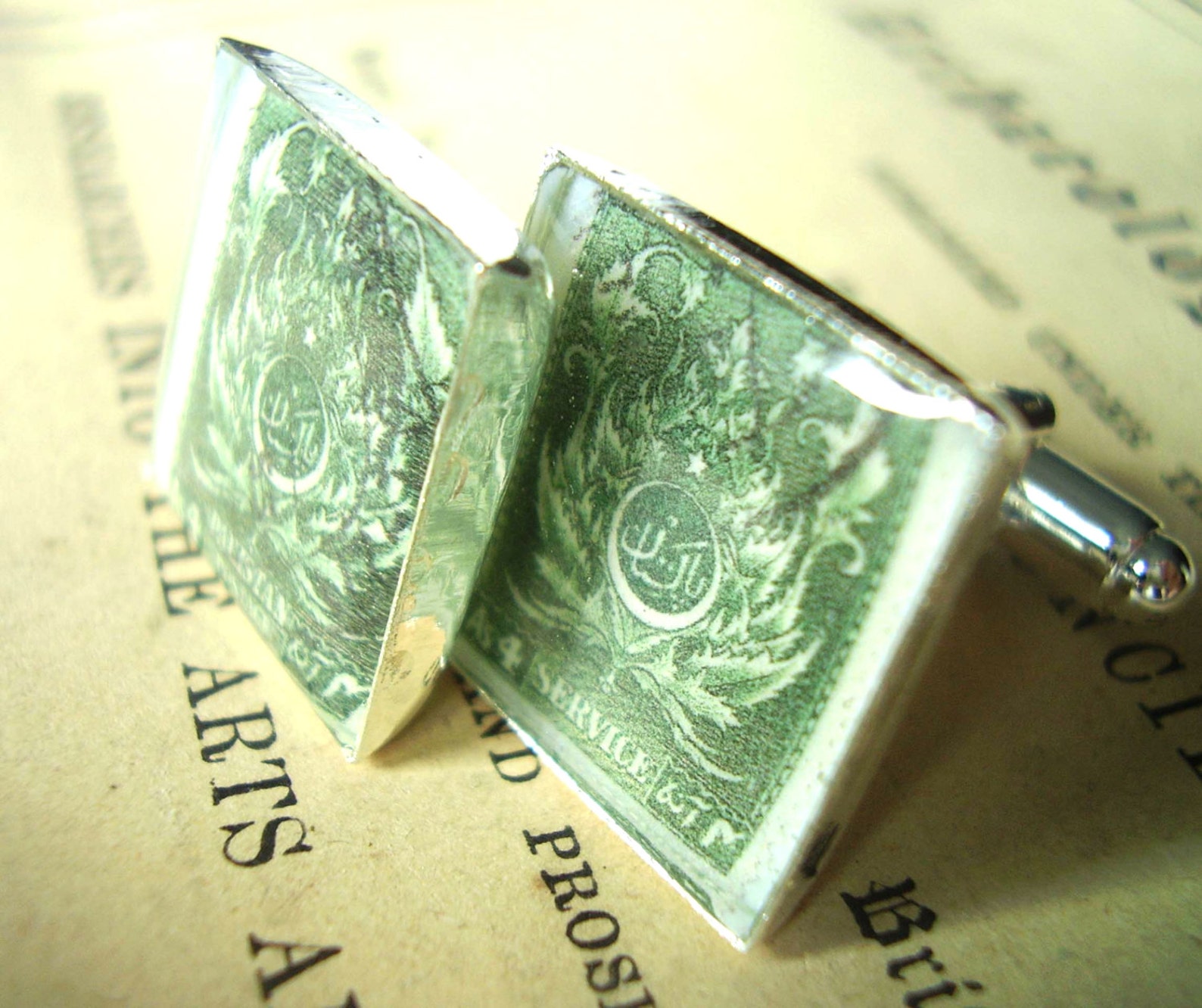 Green Cufflinks, Emerald Green Cufflinks, Sage Green Cufflinks, Sea ...