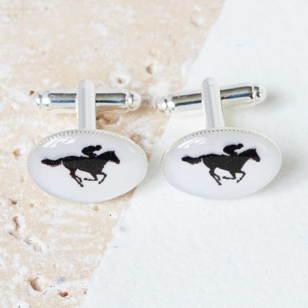 Horse Riding Cufflinks, Horse Cufflinks, Horse Racing Cufflinks, Sport ...