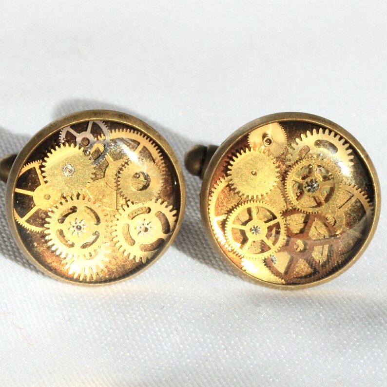 Silver Cufflinks Steampunk Cufflinks gifts for Goths Steam | Etsy