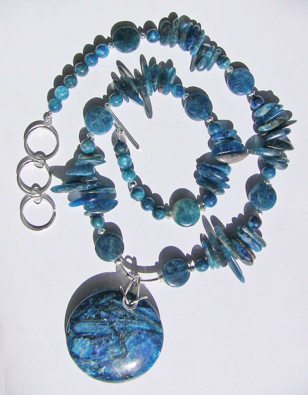 Blue Apatite Necklace | Etsy