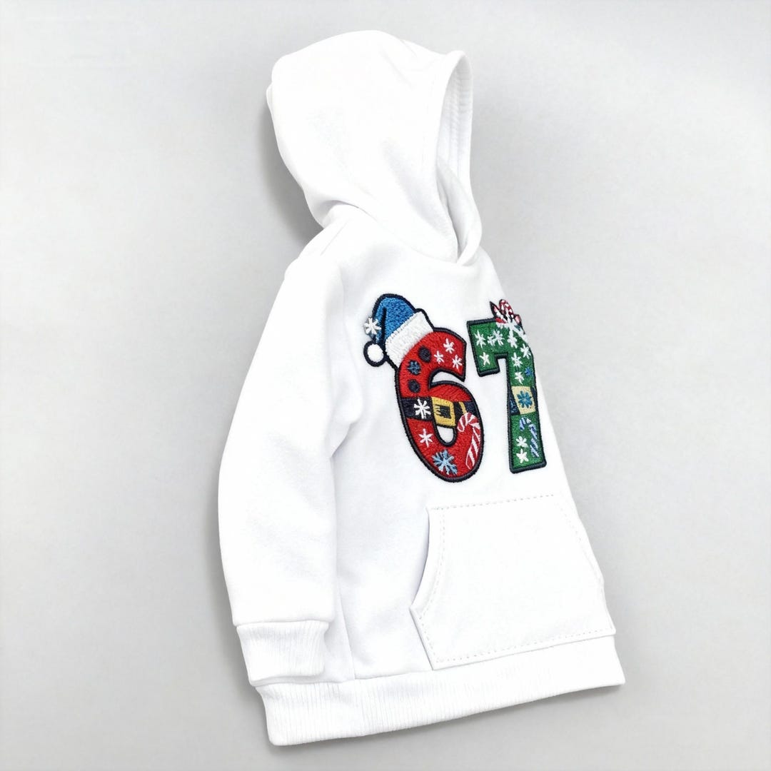 Trendy 67 Holiday Elf Hoodie – Embroidered Christmas Elf Shirt | 6-7 ...