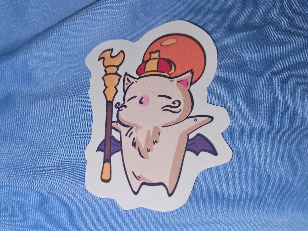 King Moogle T-pose Vinyl Sticker: Final Fantasy FFXIV, Handmade - Etsy