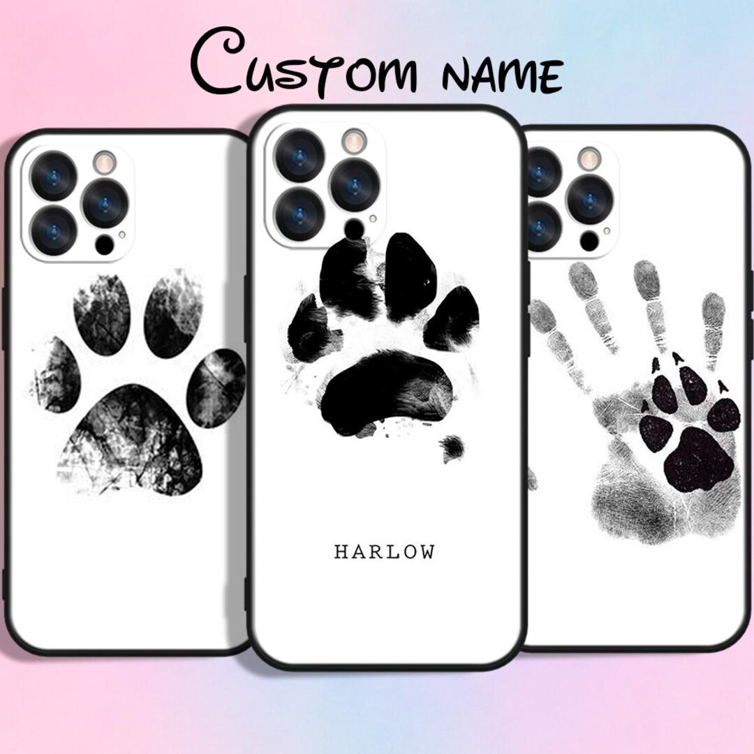 Dog Paw Pet Lover Art Protective Phone Case ~ Fits iPhone and Samsung ...