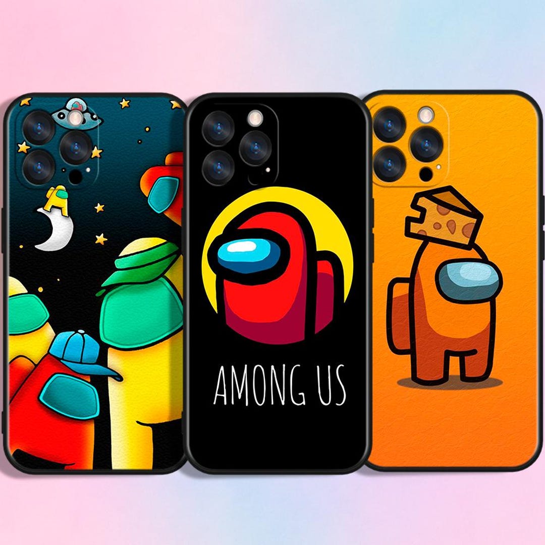 Among Sus Crew Style in Colorful Space Game Mood Protective Phone Case ...