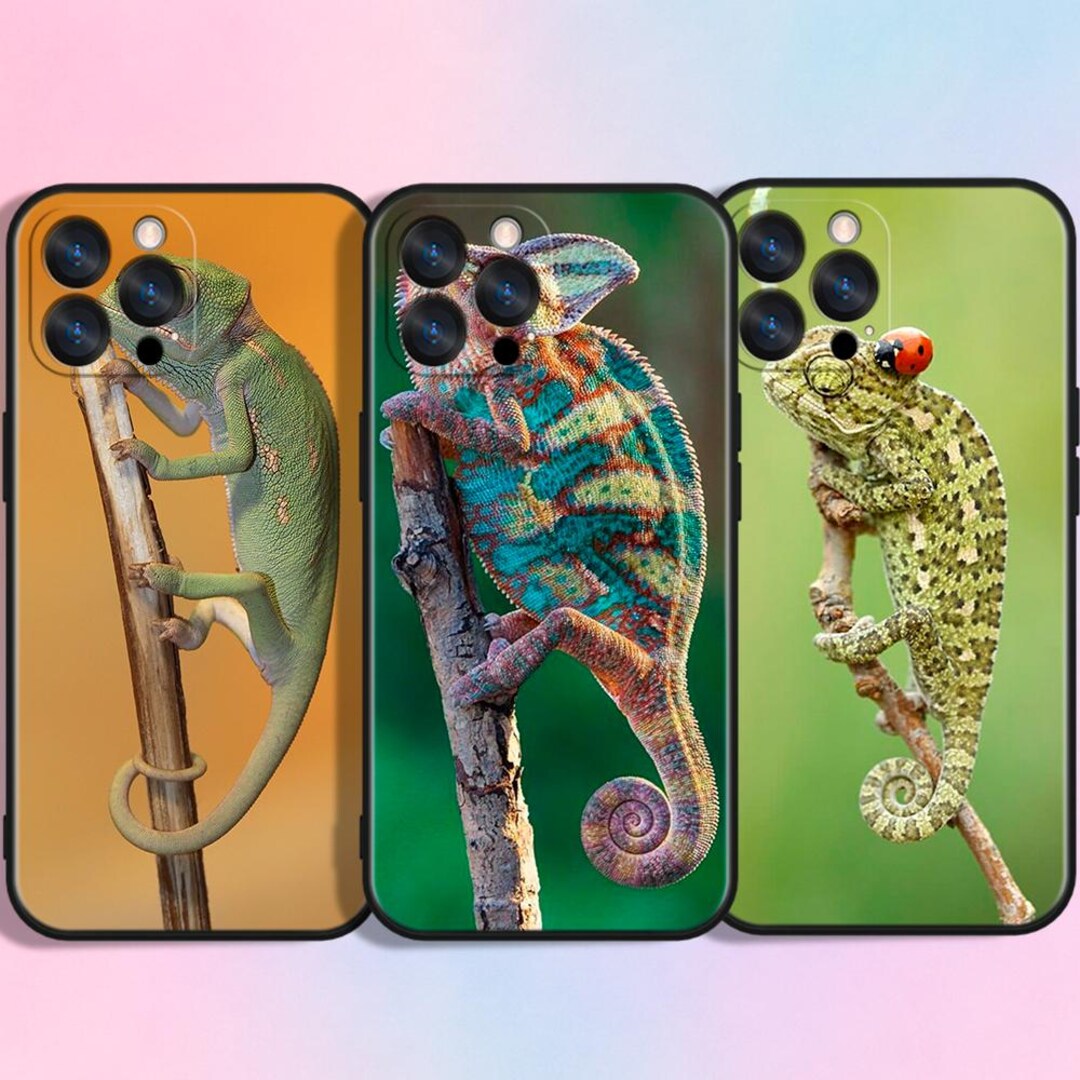 Jungle Chameleon Camouflage With Wild Reptile Energy Protective Phone ...