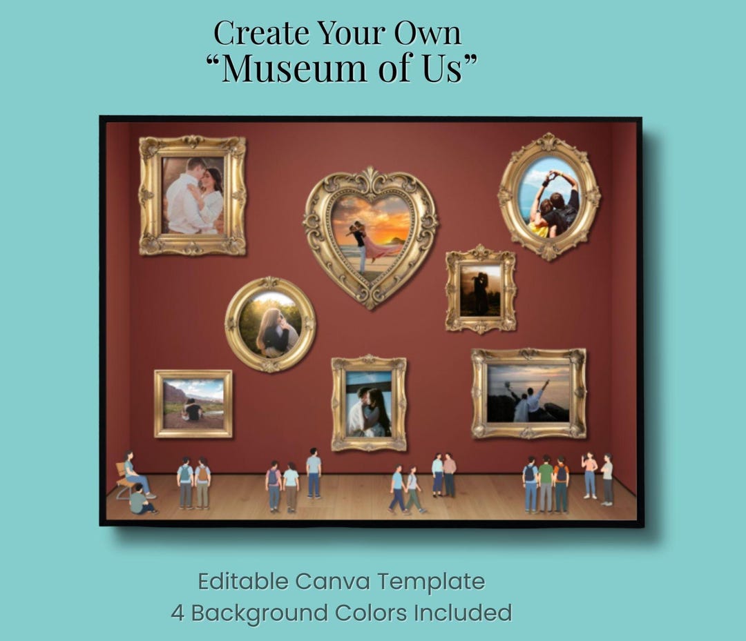 Museum of Us Customizable Wall Art, Editable Canva Template for Couples ...
