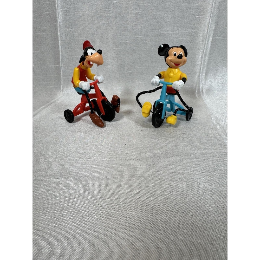 1977 Gabriel Industries Disney Mickey Mouse and Goofy on Tricycles - Etsy