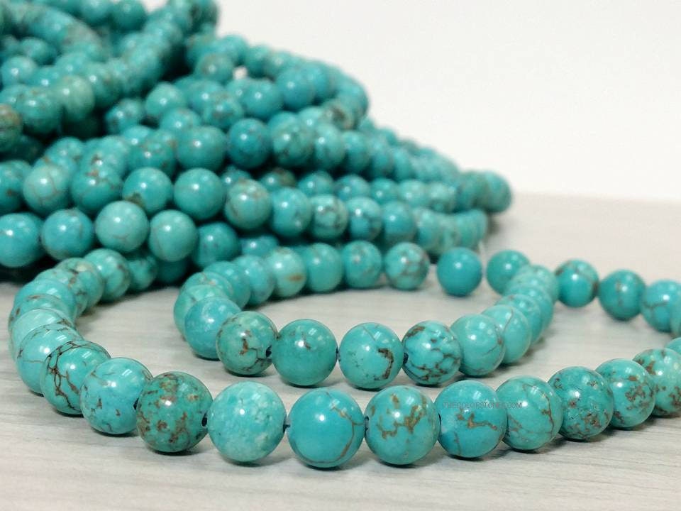 AA Grade Genuine South Western Turquoise 4 6 8 10 or 12 Mm | Etsy