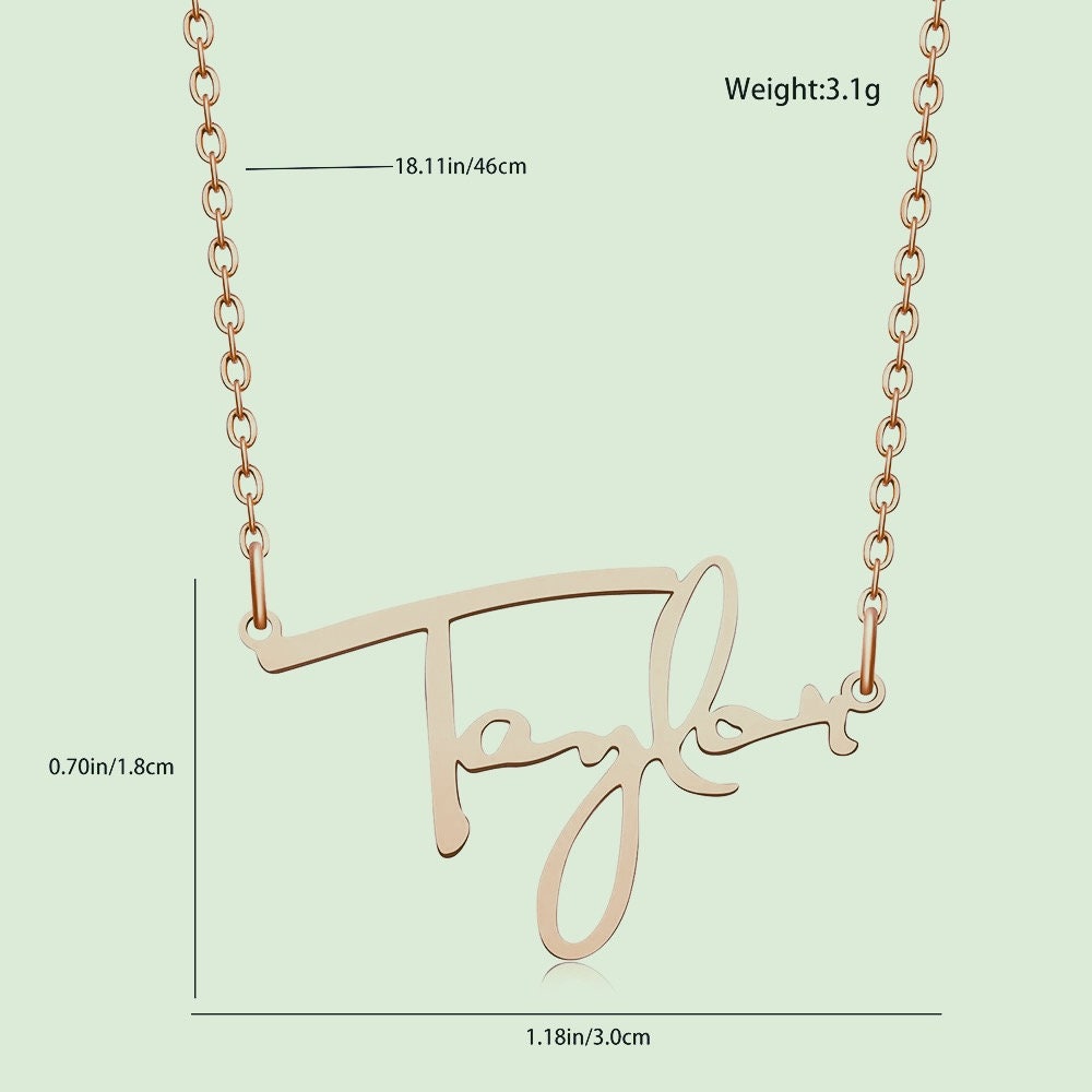 Taylor Swift Stainless Steel, Signature Pendant Necklace, the Eras Tour ...