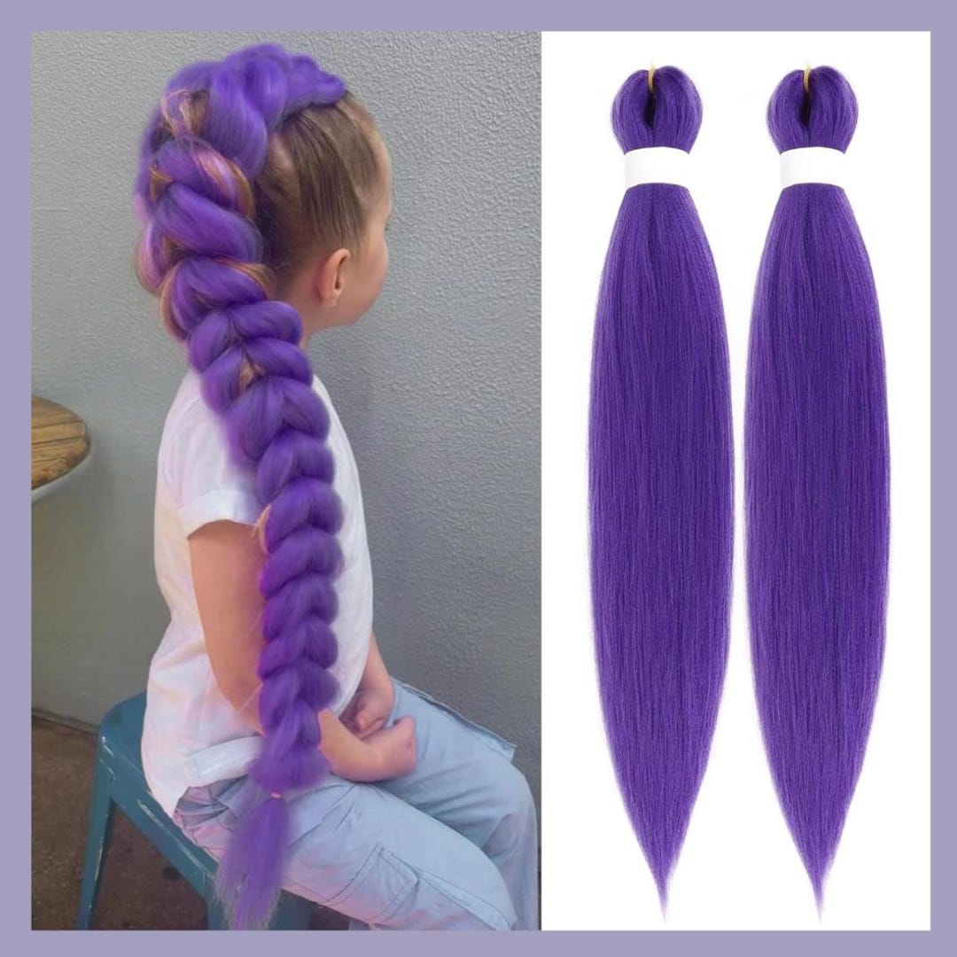 Rumi K Pop Demon Hunters Huntrix Purple Braiding Braid Hair, Rumi ...