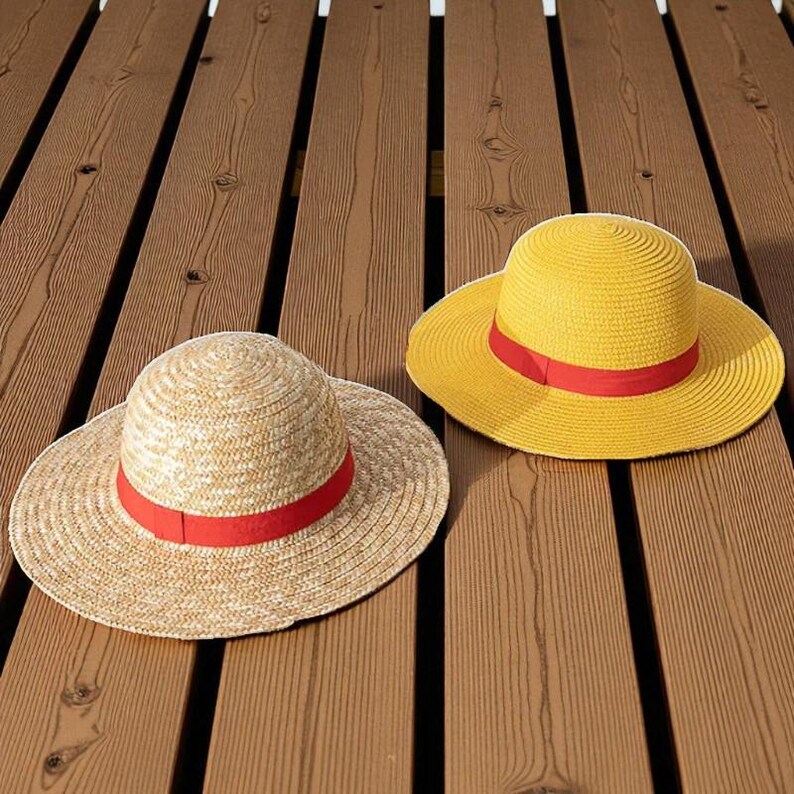 Monkey D. Luffy Straw Hat One Piece Anime Cosplay Cap Breathable Beach ...
