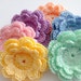 Crochet Flowers 6 Three Layer Thread Flowers - Etsy