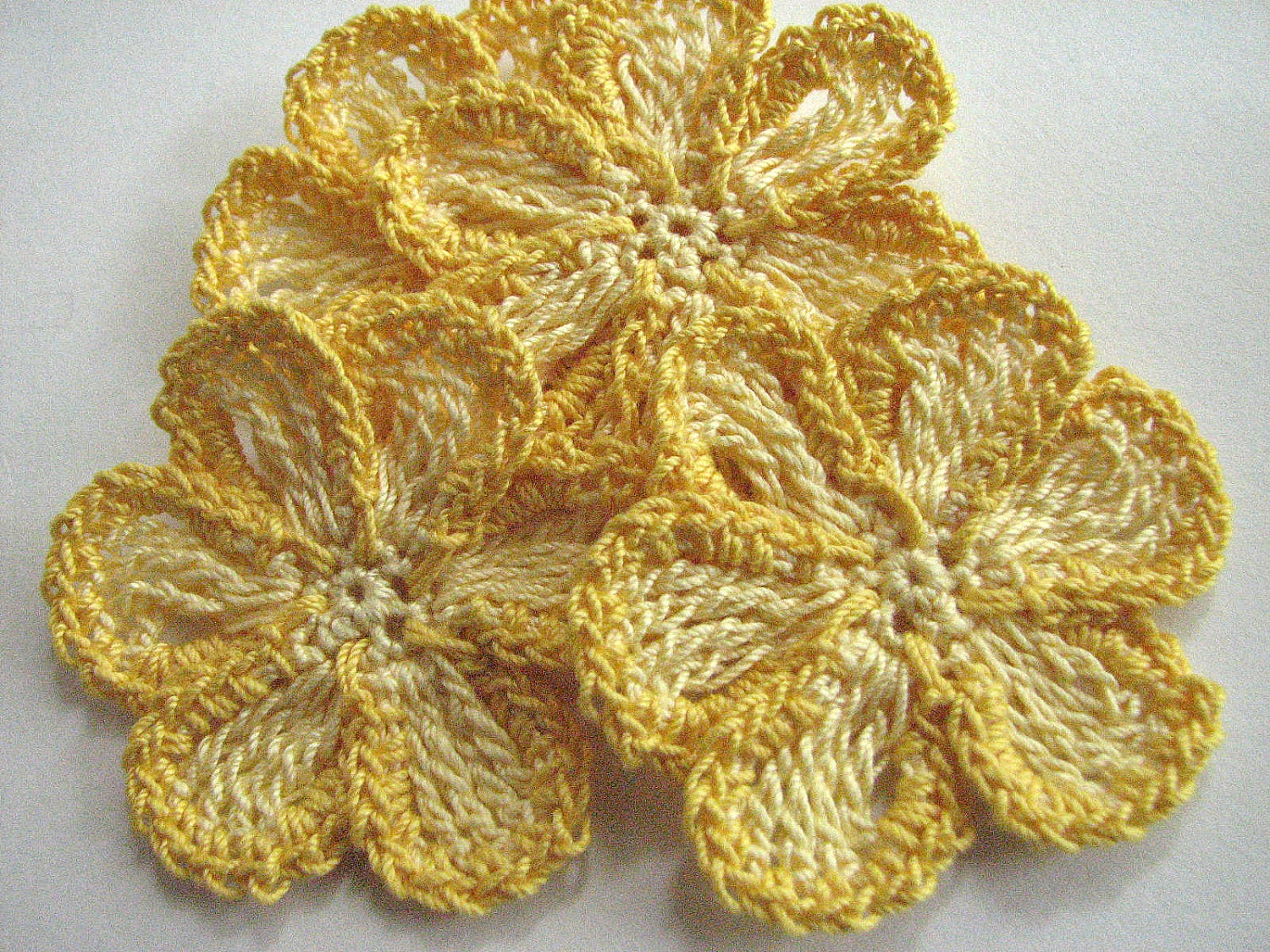 Crochet Flower Pattern 6 Petal Trimmed Flat Pattern - Etsy