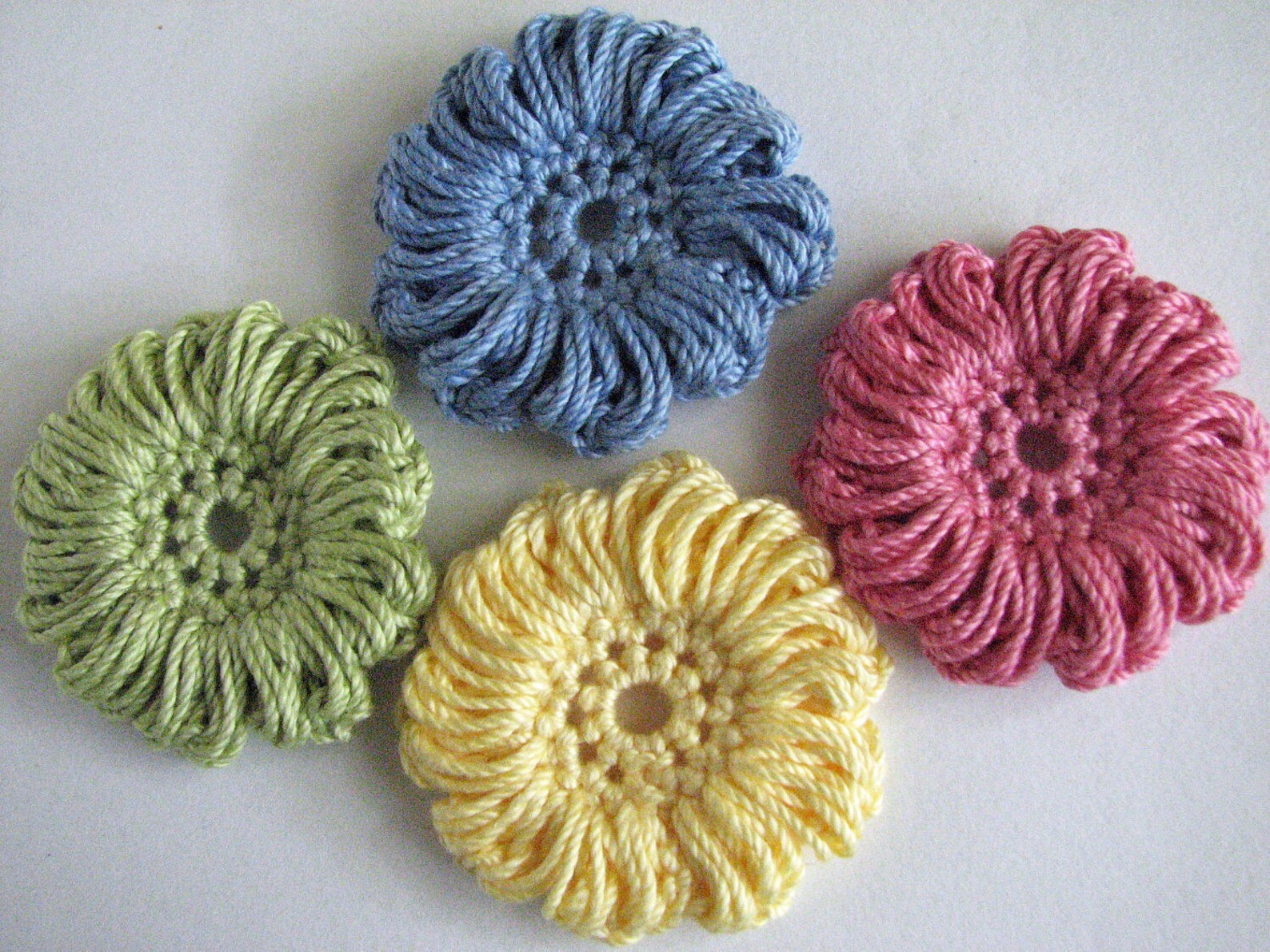 Crochet Thread Flowers - 10 Large Flower Appliques - All Cotton - Etsy