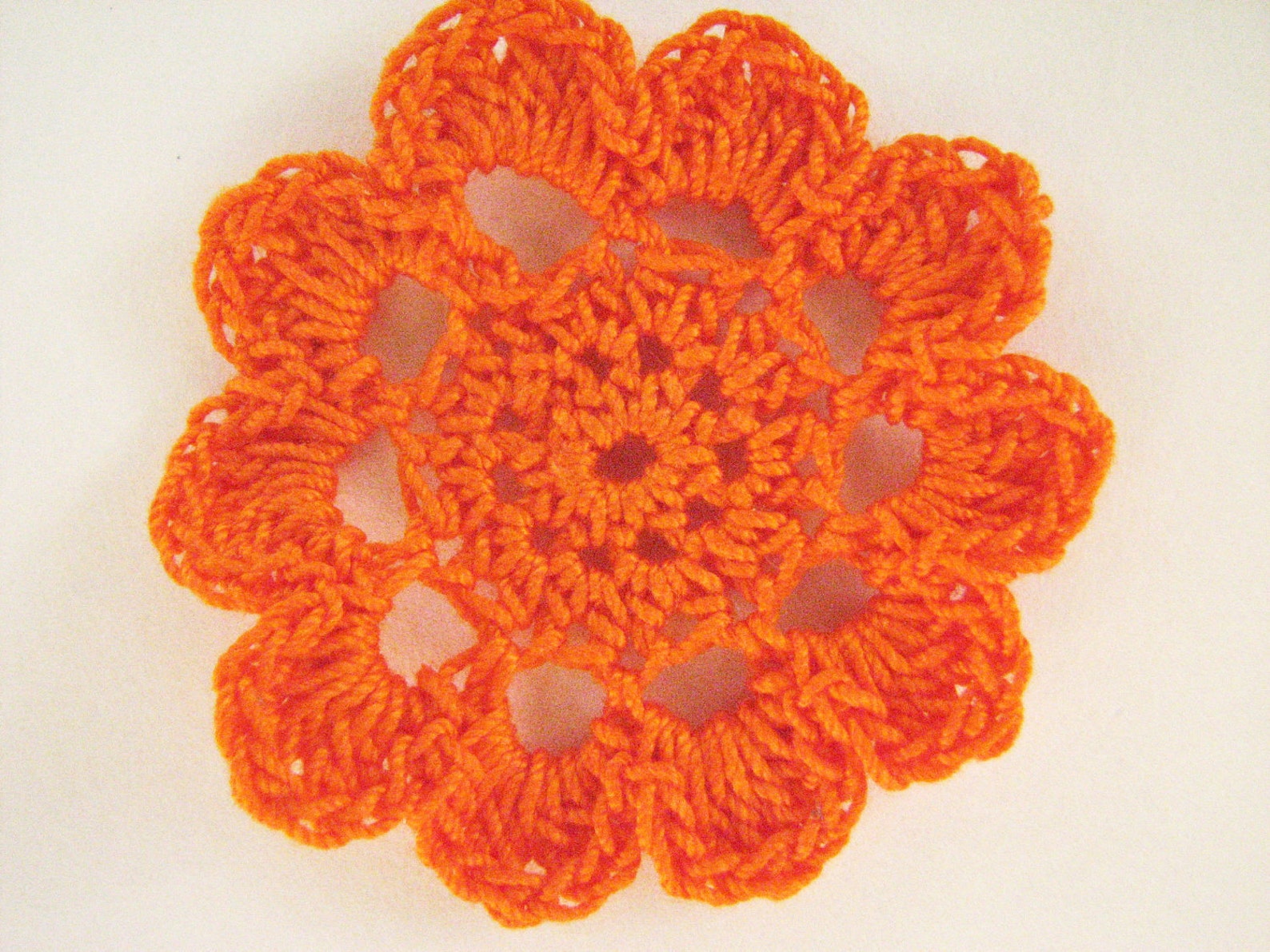Crochet Flower Pattern 10 Petal Flat Flowers Instant - Etsy